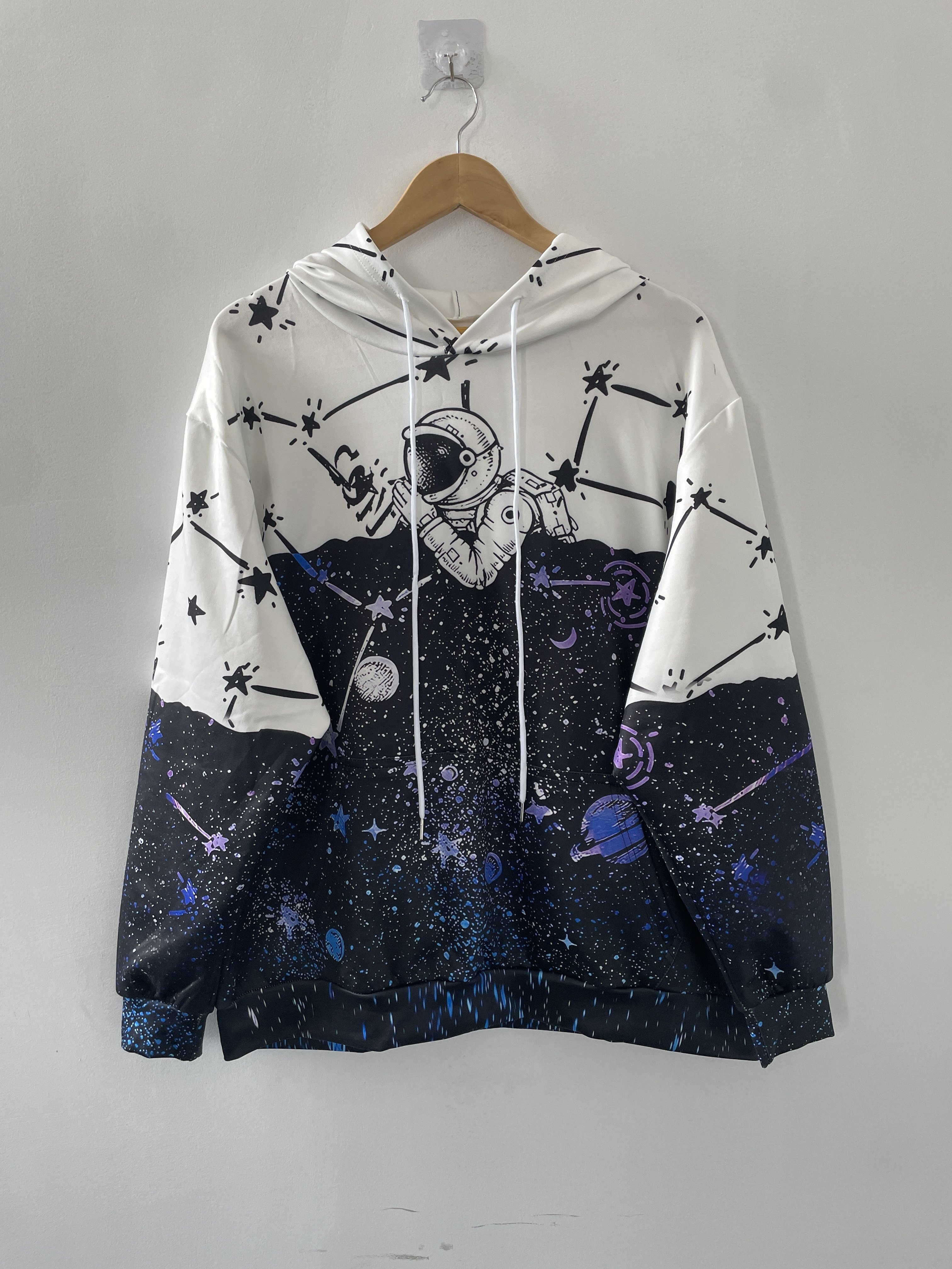 "astronaute" Imprimé Graphique 3d Sweat À Capuche - Temu France