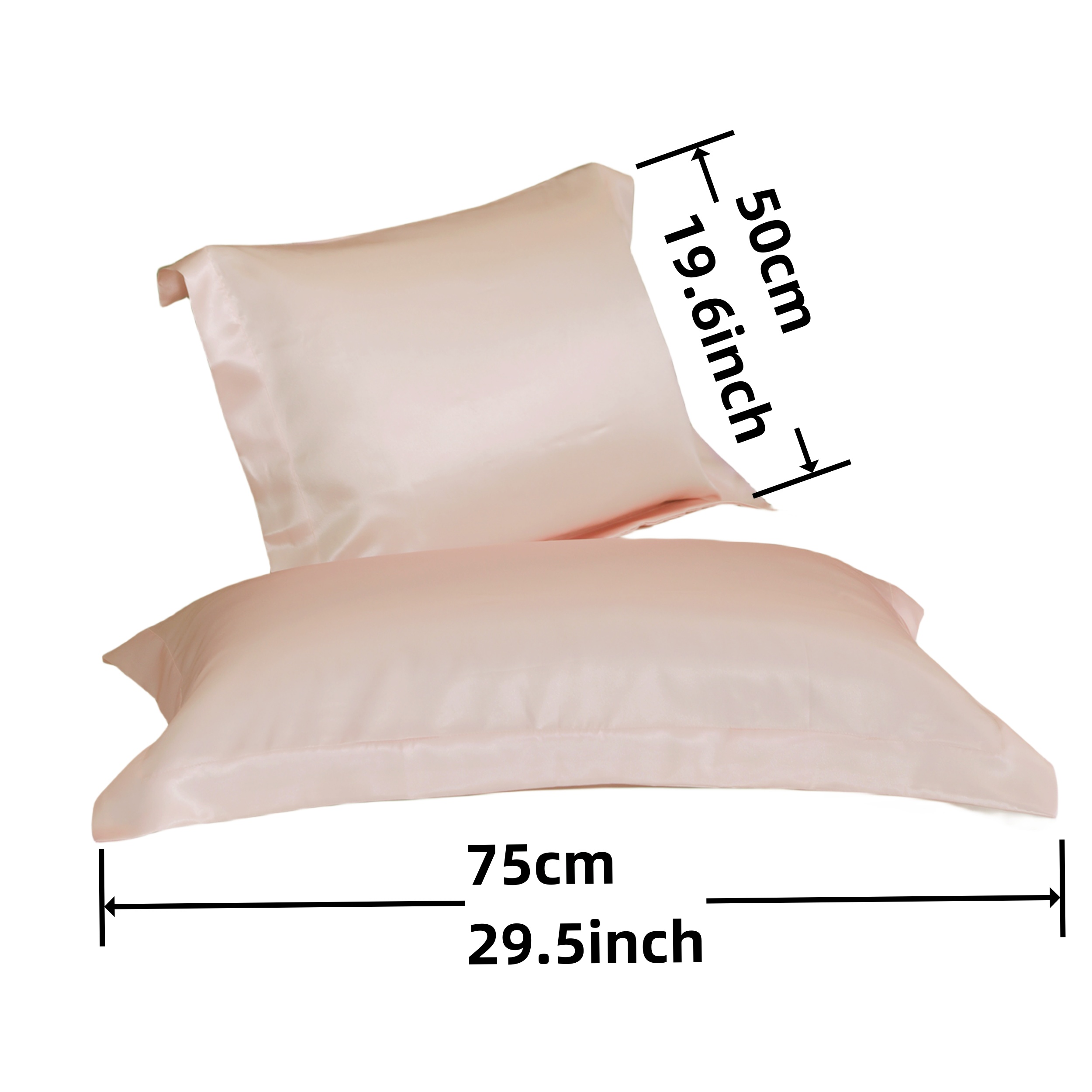 Satin Pillowcases (without Core) Soft Breathable Solid Color - Temu New ...