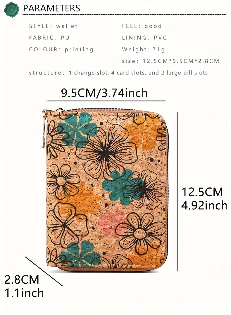 Bohemian Short Wallet Women Retro Floral Pattern Coin Purse - Temu