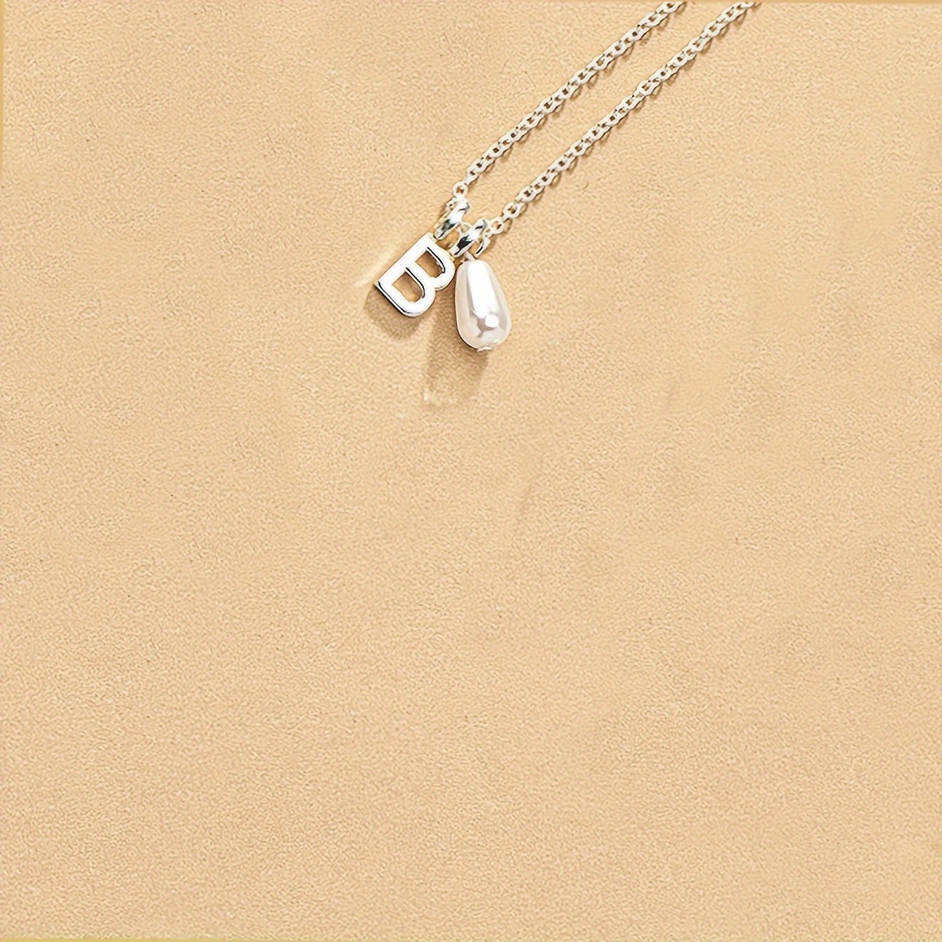 Stylish Faux Pearl Minimalist Letter Collarbone Chain With - Temu ...