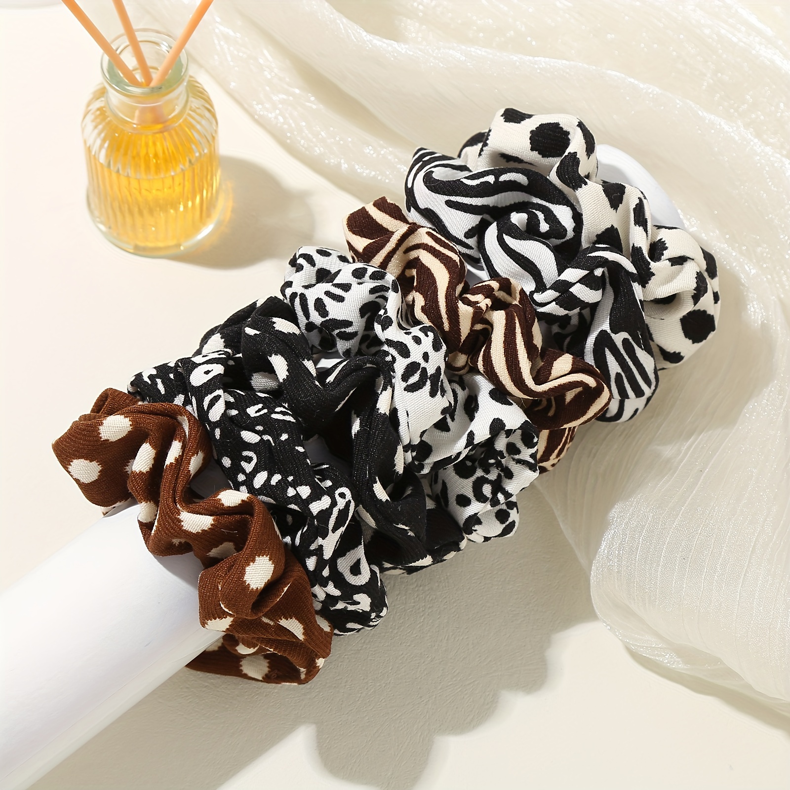 Vintage Printed Scrunchies Soft Comfortable Hair Ties - Temu Ireland