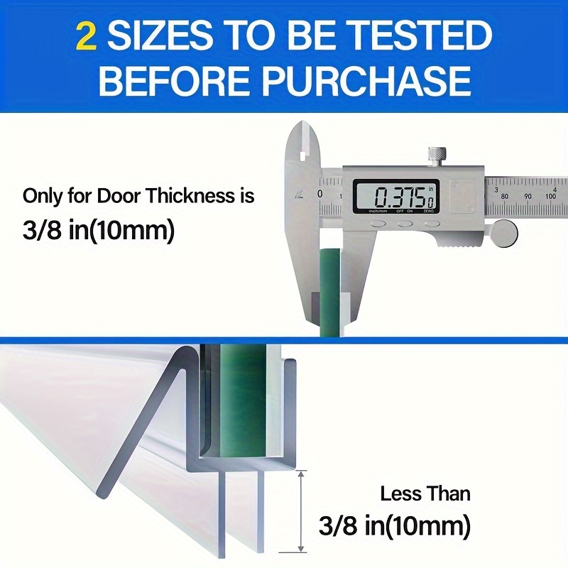 Shower Door Bottom Seals Shower Door Sweep Frameless Glass - Temu Brazil