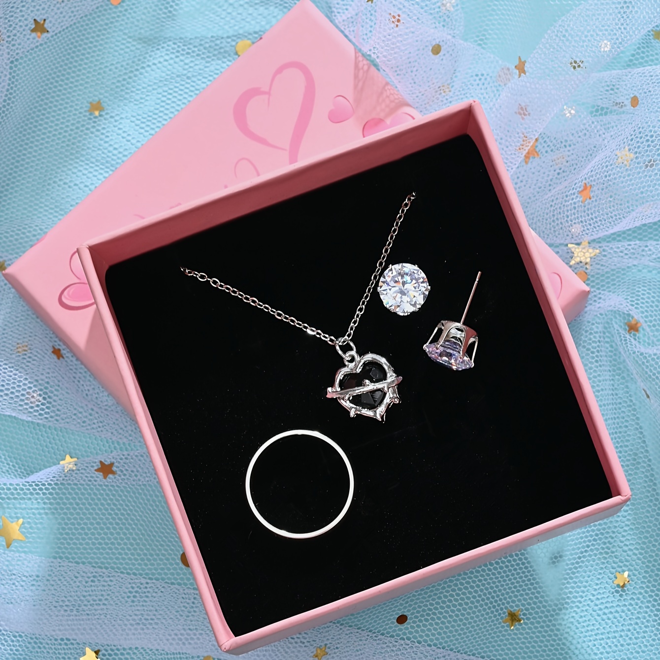 Multicolor Gorgeous Elegant Jewelry Set Metal Iron Inlaid - Temu United ...