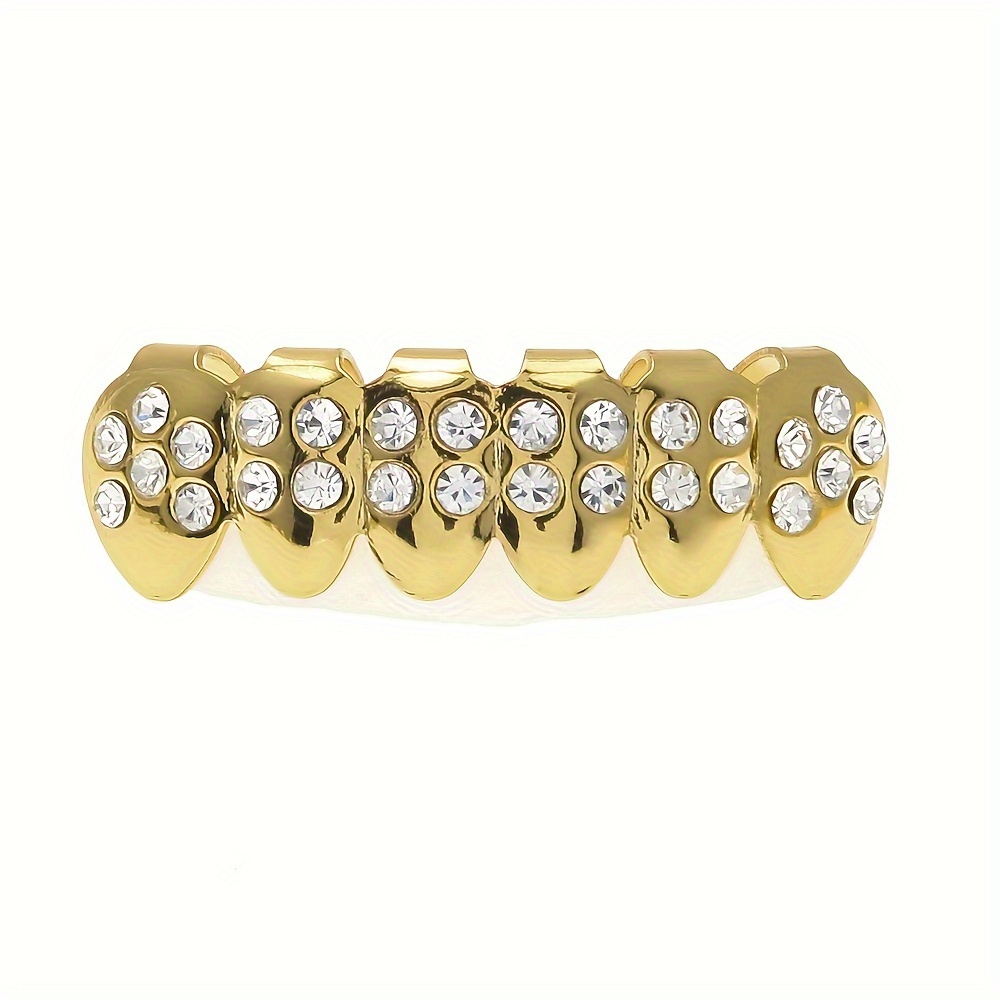 Trendy Hip Hop Cubic Zirconia Teeth Grillz Top Bottom 6 - Temu United ...