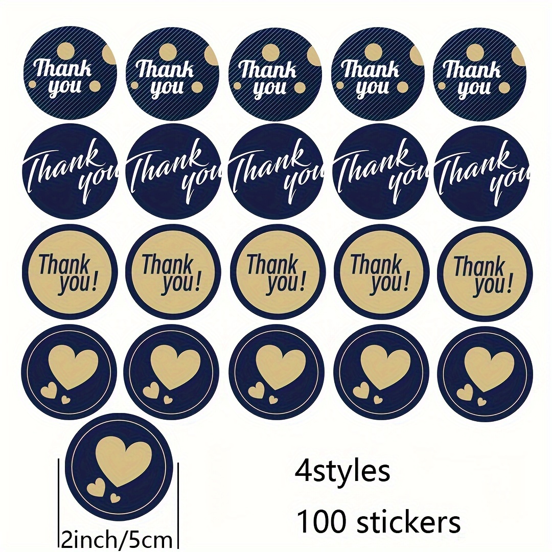 High quality Golden Foil Thank Stickers Perfect Decoration - Temu Canada