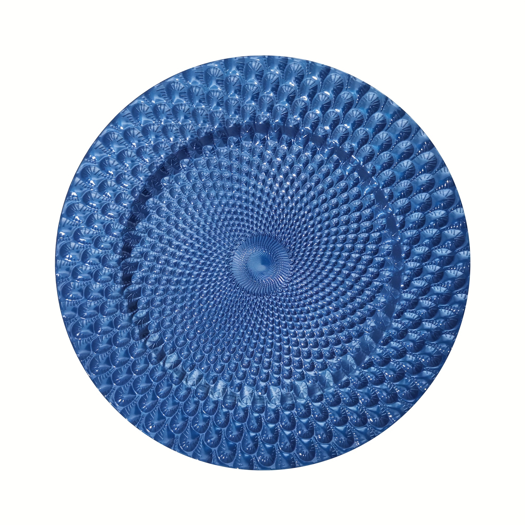 Blue Plastic Peacock Charger Plates round Reef Plate - Temu New Zealand