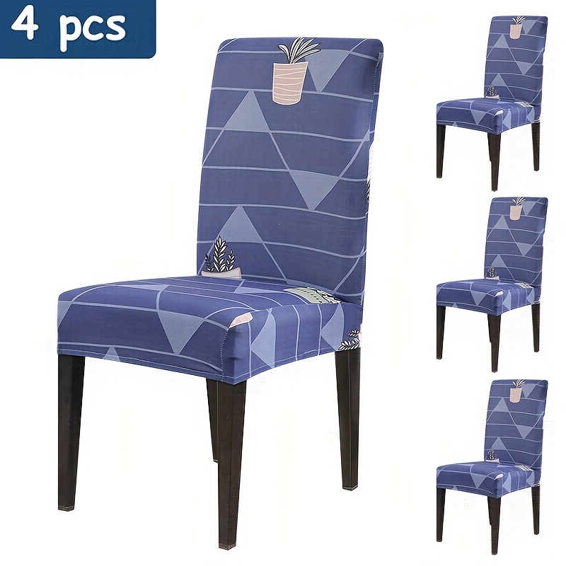 Printed Elastic Dining Chair Cover Chair Slipcovers Hotel - Temu Australia