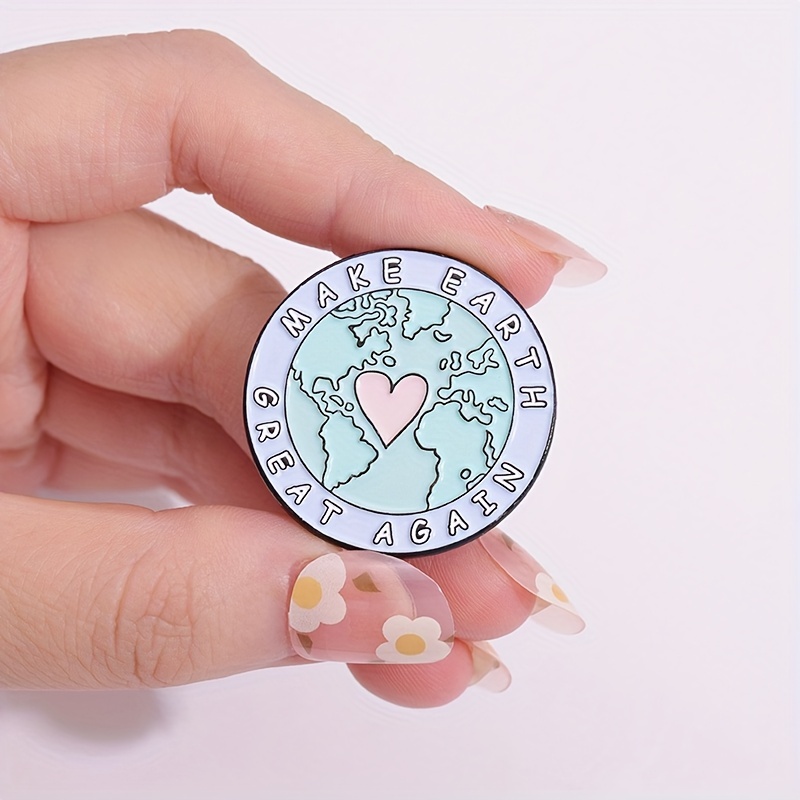 Make Earth Great Again Brooch Alloy Badge Pin Cute Clothing - Temu ...