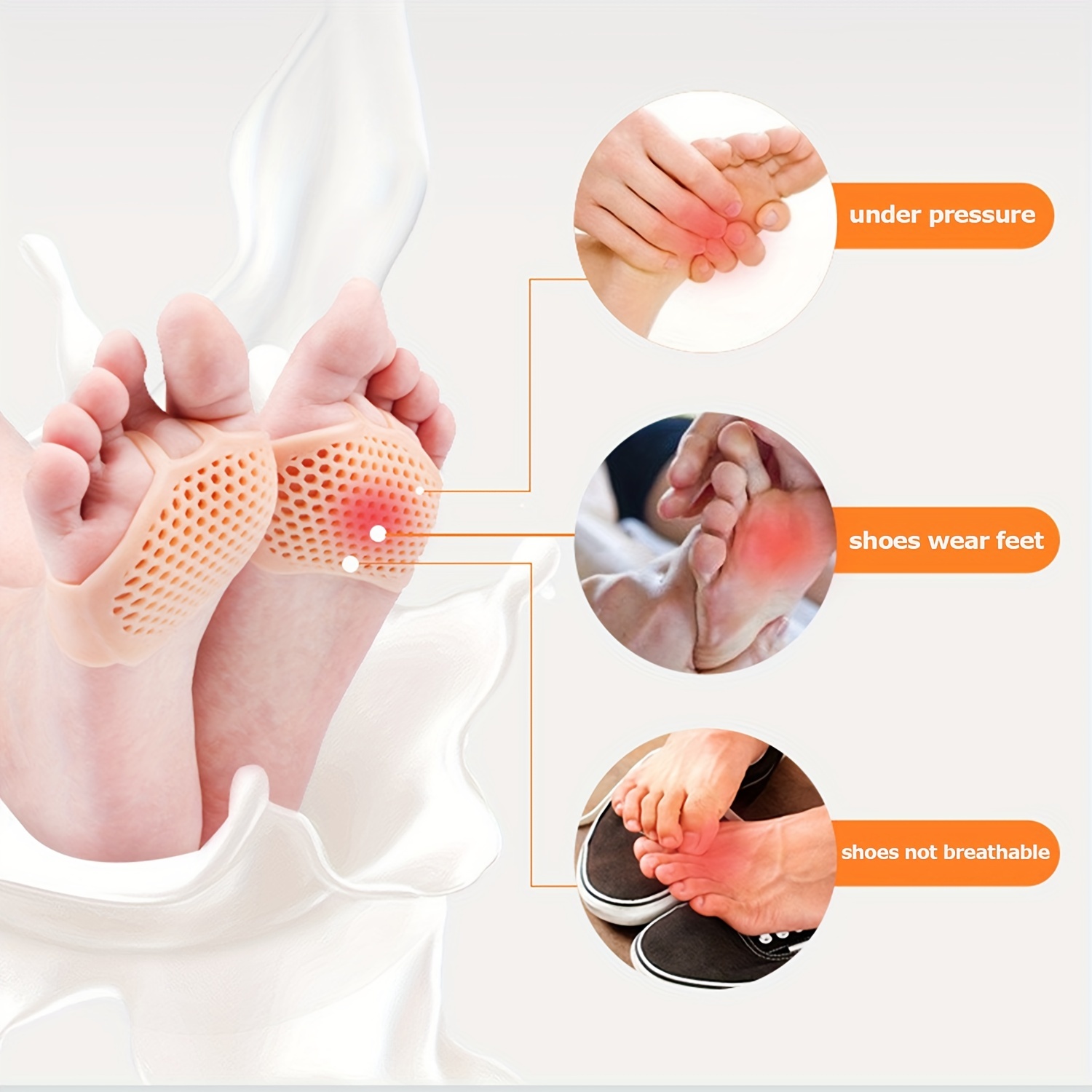 Gel Foot Cushions Pads Metatarsal Pads Women Men - Temu
