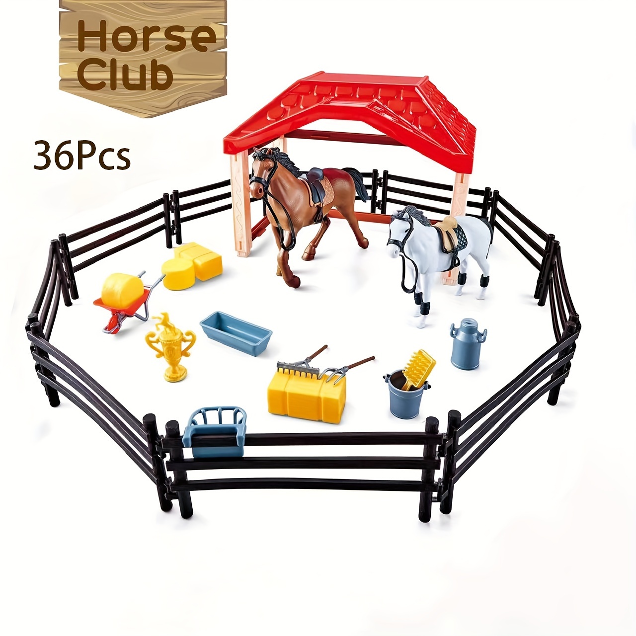 Farm Ranch Playset Horse Stable Animal Playset Horse Shed - Temu Australia
