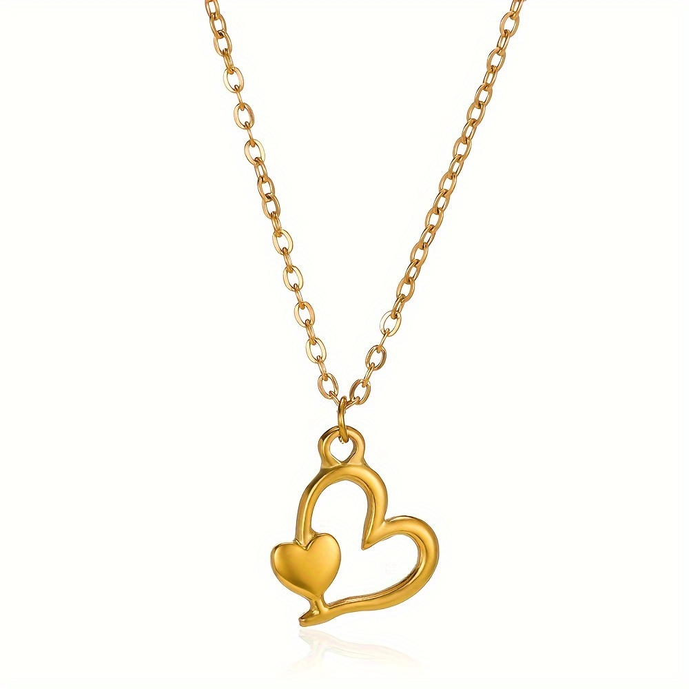 Creative Elegant Heart Pendant Necklace Decoration - Temu United Kingdom