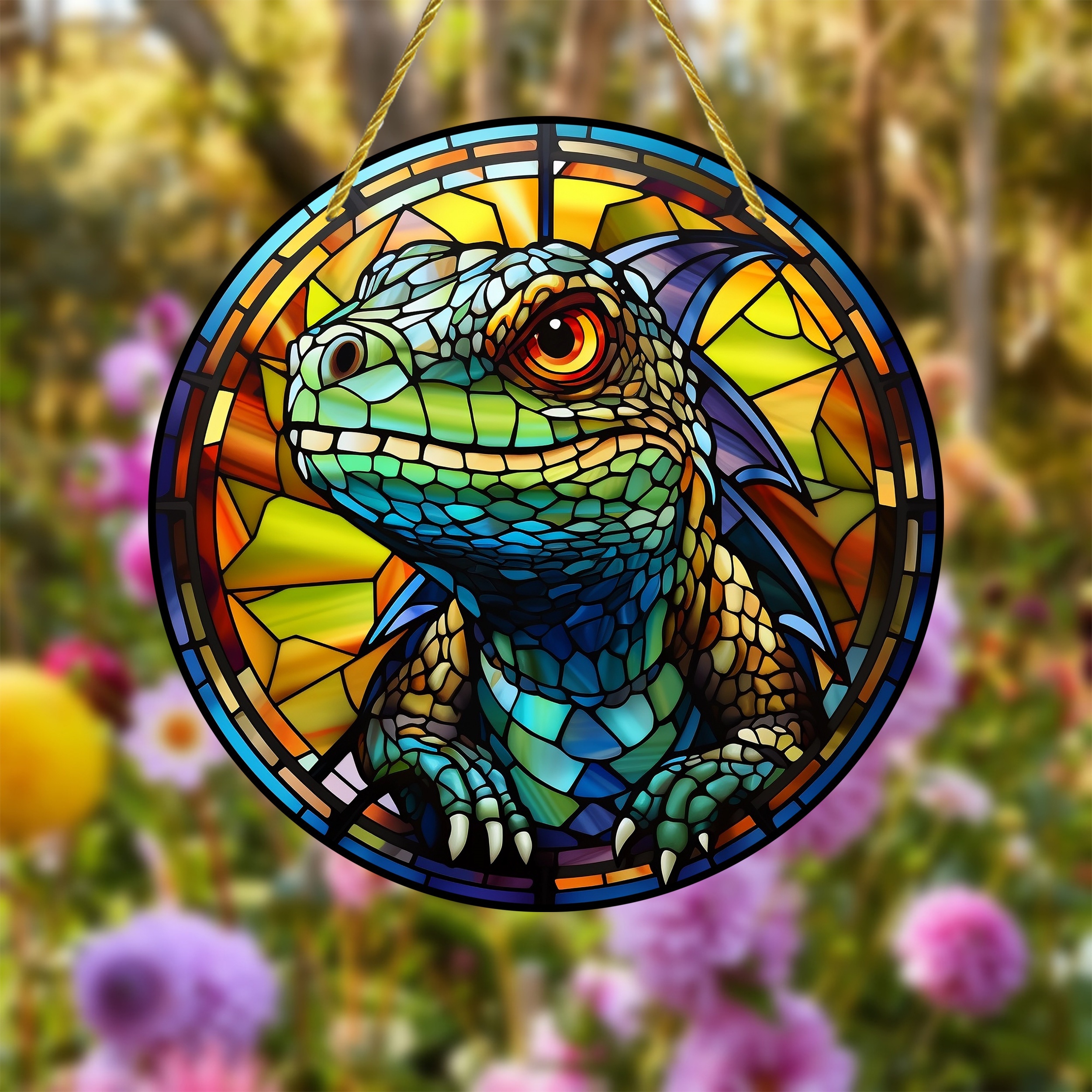 Lizard Suncatcher stained Window Hanging everyday Sign - Temu Canada