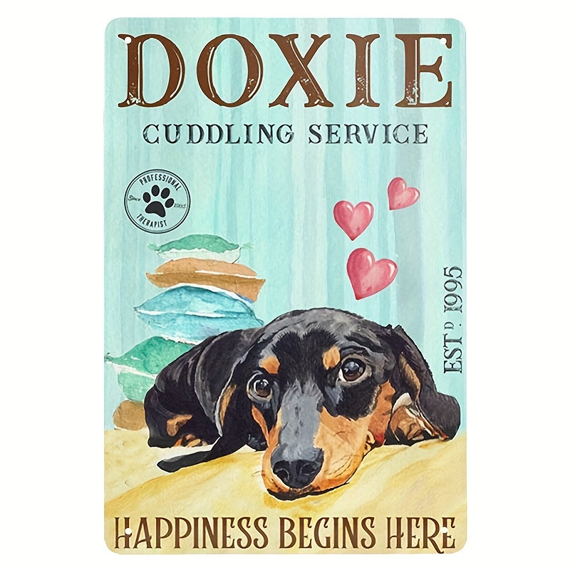 Vintage Metal Tin Sign Dachshund Sign Cafes Bars Pubs Shop - Temu