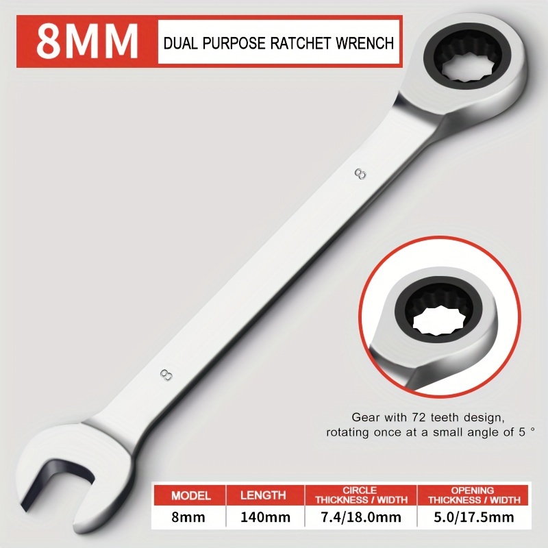 Universal Ratchet Wrench 72 Tooth Gear Ring Torque - Temu Australia
