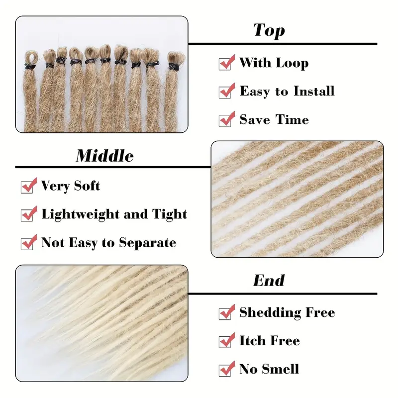 Long Dreadlocks Extenisons 10 Strands Synthetic Dreadlock Temu Denmark