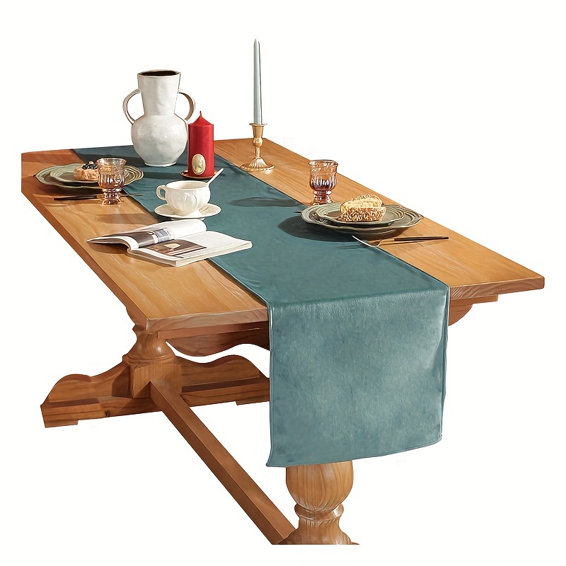 Velvet Table Runner Simple Solid Color Long Strip Table - Temu