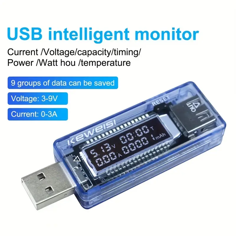 Usb 충전기 테스터 의사 전압 전류 측정기 전압계 전류계 배터리 용량 테스터 모바일 전력 검출기 Usb 미터 제한 시간
