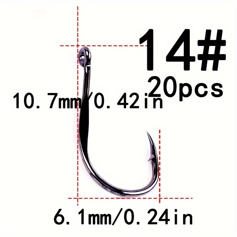 Size 1# 14# Fishing Hook With Barb Raft Fishing Hooks - Temu Australia
