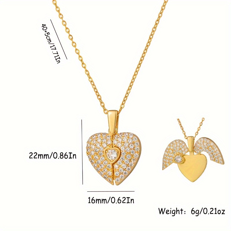 Titanium Steel Heart shaped Opening Pendant - Temu Ireland