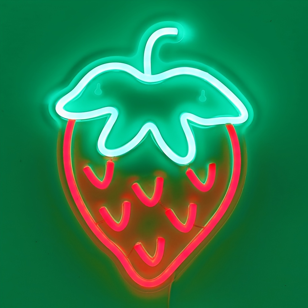 Strawberry Wall Led Neon Sign Light Wall Party Decoration - Temu