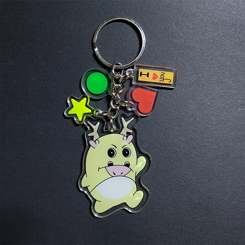 1pc Keychain Made Acrylic Material Double Sided 12 Zodiac Keychains ...