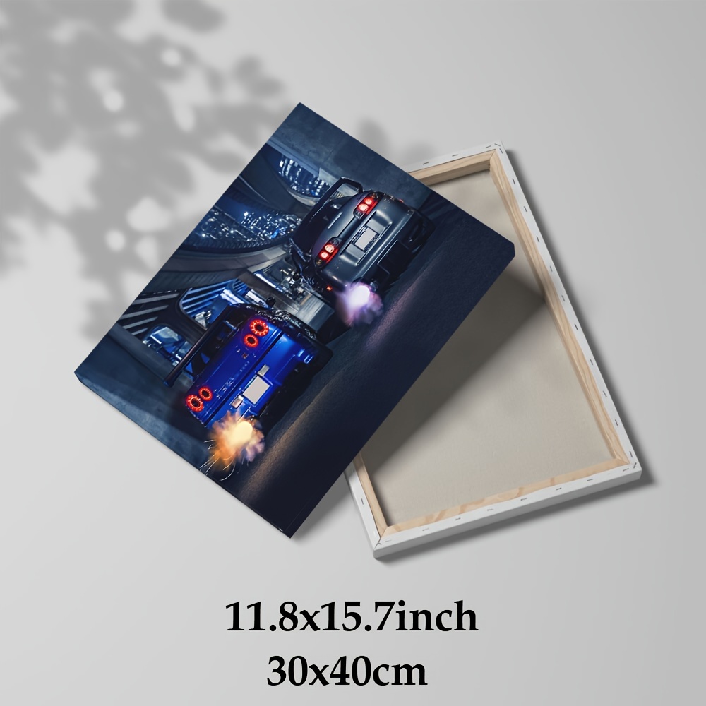 1pc Framed Creative Supercar Theme Canvas Print Poster Sports Car Print ...