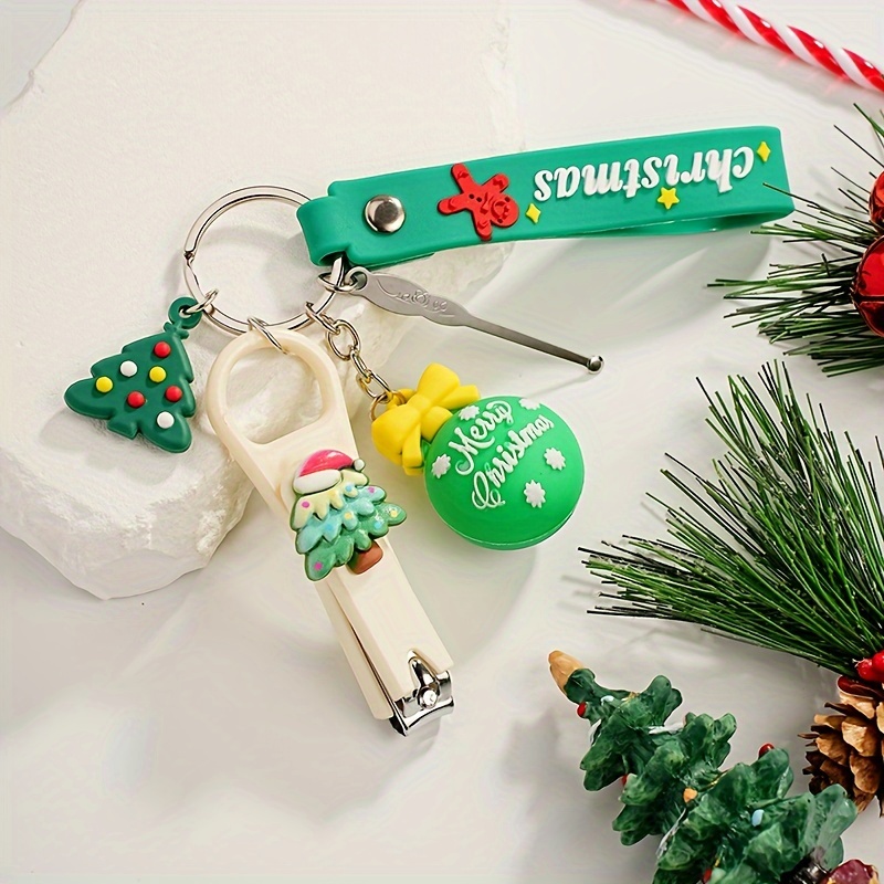 Christmas Cartoon Santa Claus Pendant Nail Clipper Earring Keychain ...