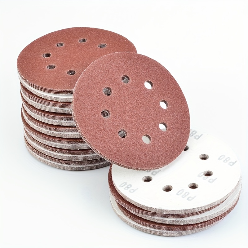 5 red sanding discs 8 hole sanding sheets polishing - {region_name}