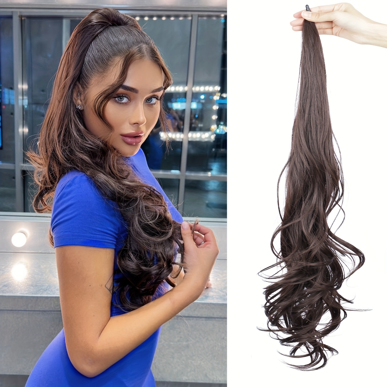 Ponytail Extension Flexible Wrap Around Ponytail Extension - Temu ...