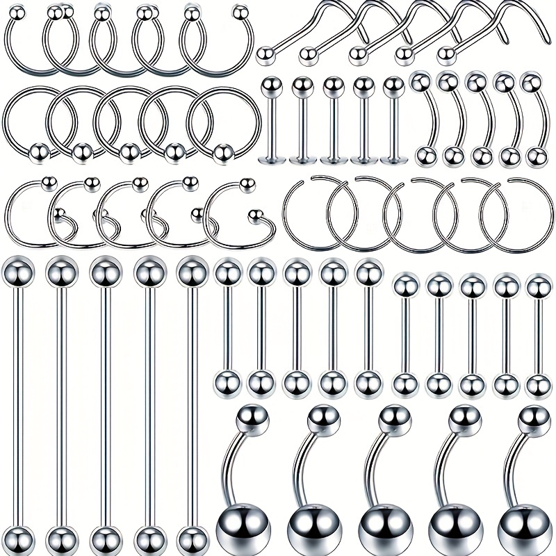 Stainless Steel Body Piercing Jewelry Kit Piercing Needle - Temu United ...