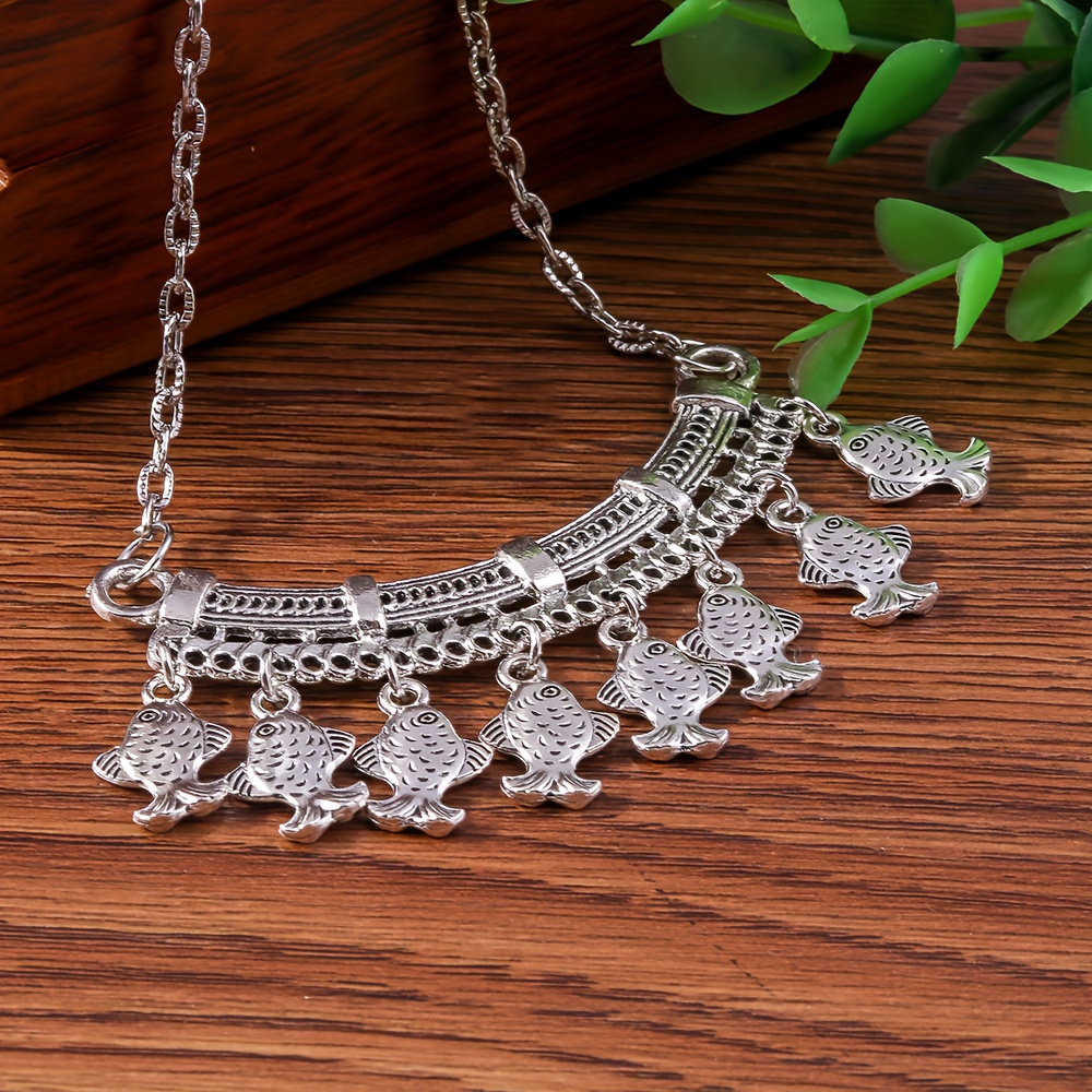 Bohemian Geometric Hollow Alloy Fish Tassel Ethnic Style - Temu United ...