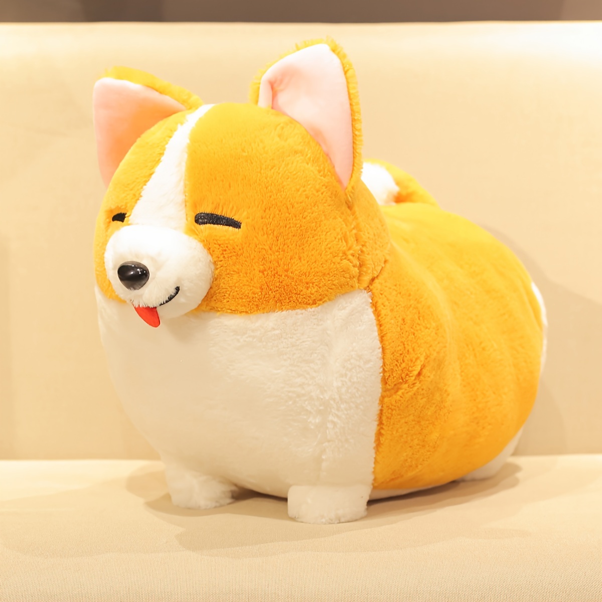 Cute Peach shaped Butt Short legged Corgi Plush Toy Animal - Temu Ireland