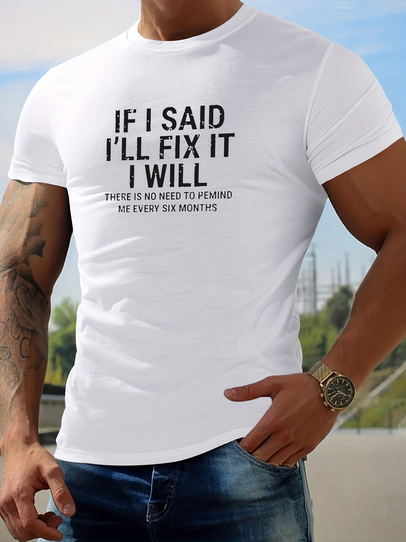 Funny Slogan Pattern Print Mens T Shirt Graphic Tee Mens - Temu Australia