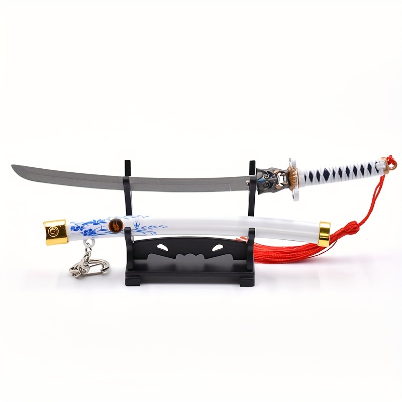 22cm Kunitsuna Sword Model Blue And White Game Peripherals With Spring ...
