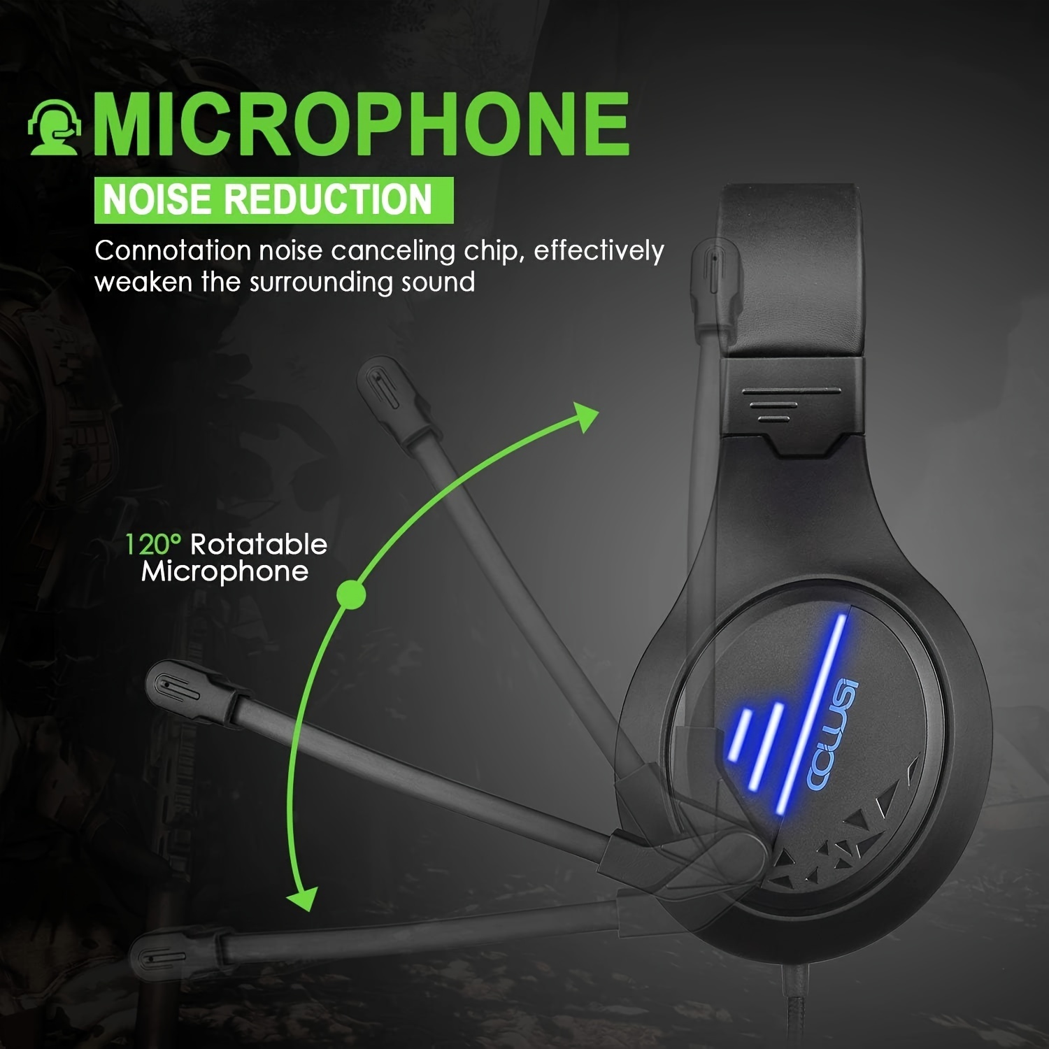 Colusi Stereo Gaming Headset Noise Isolating Mic In line - Temu Australia