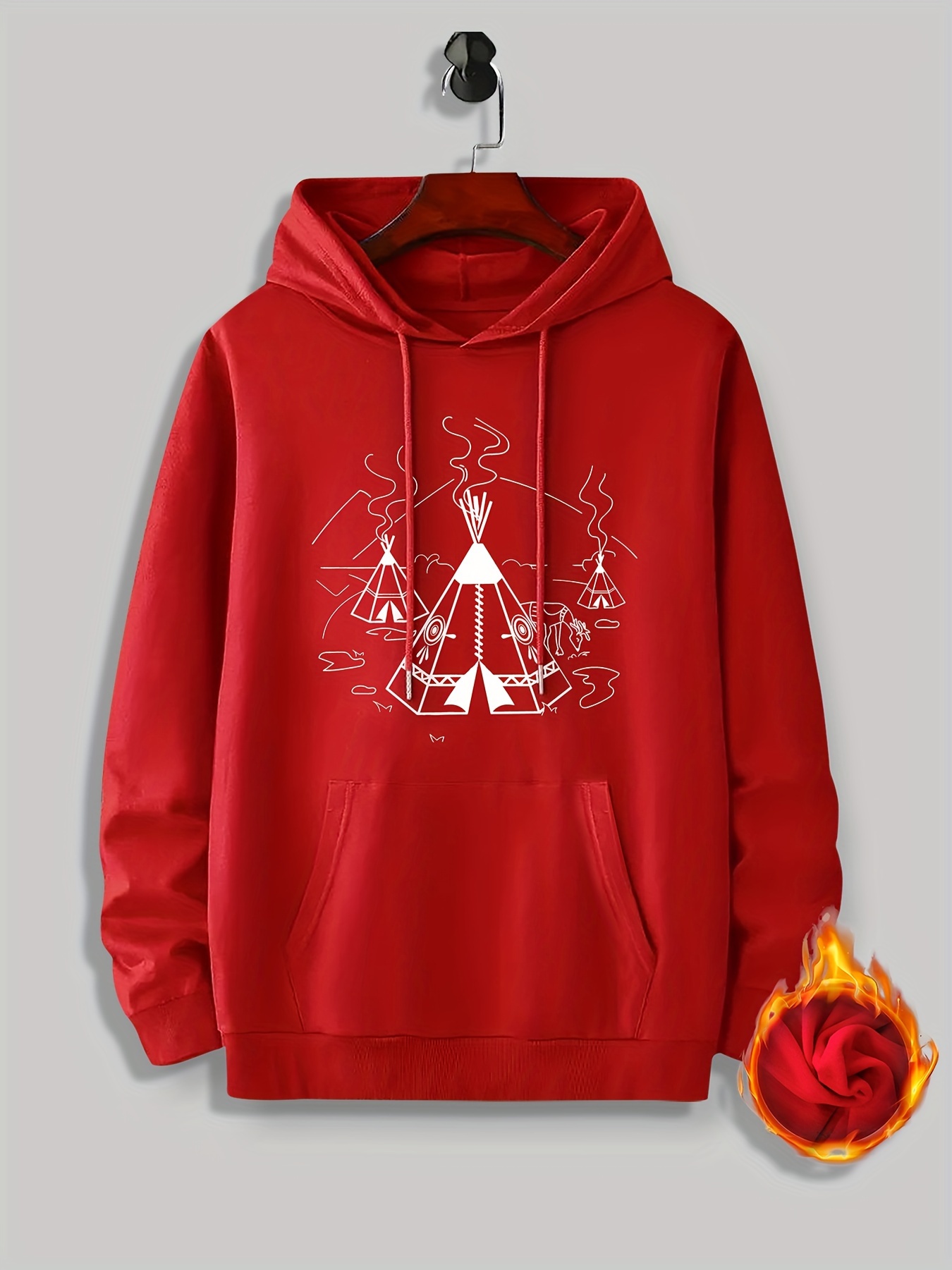 Long Sleeve Men's Geometric Print Hoodies Street Casual - Temu Canada