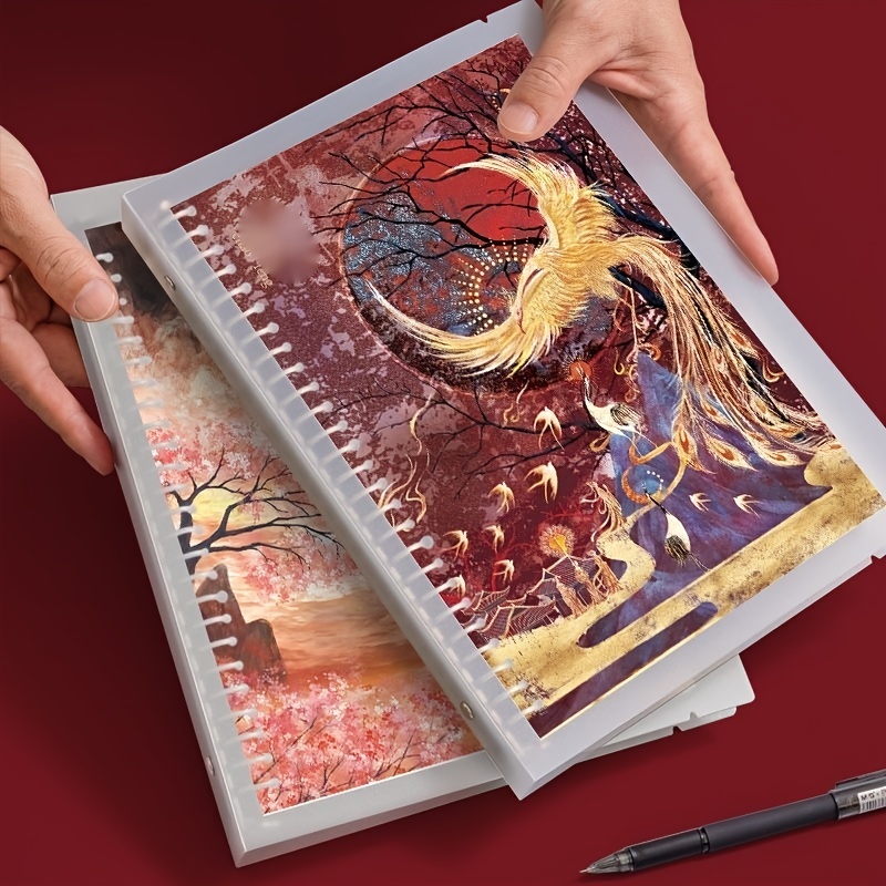 B5/a5 Vintage Loose leaf Notebook + 60 Horizontal Lined - Temu