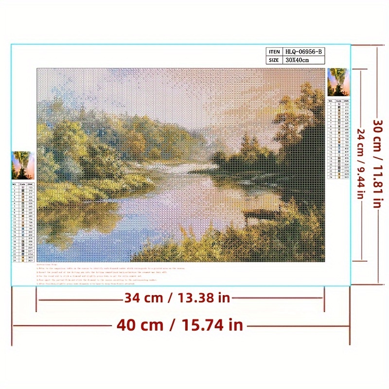 Diy Diamond Painting Cross Stitch Lake Scenery Living Room - Temu Canada