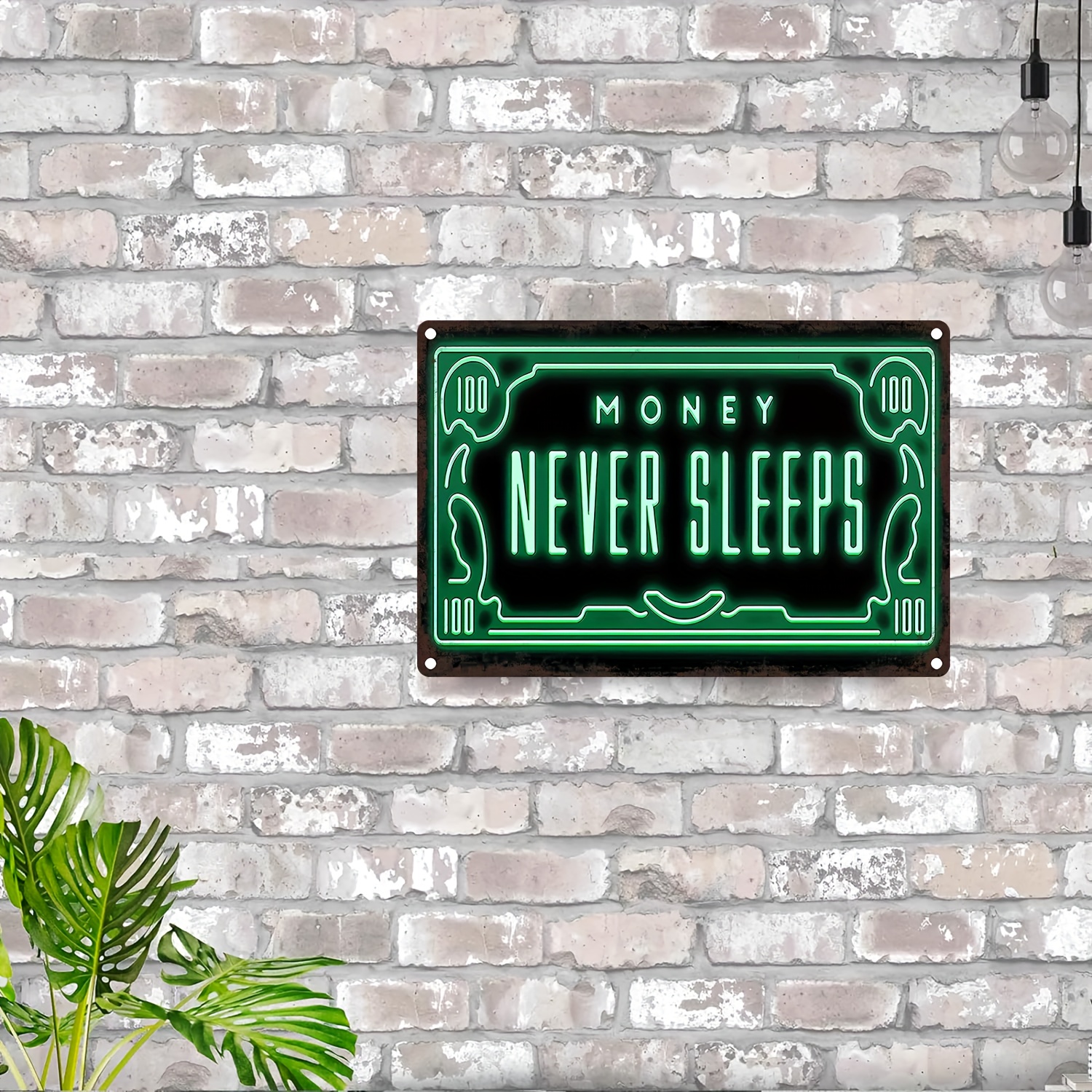 Inspirational Wall Art Money Posters Green 100 Dollar - Temu