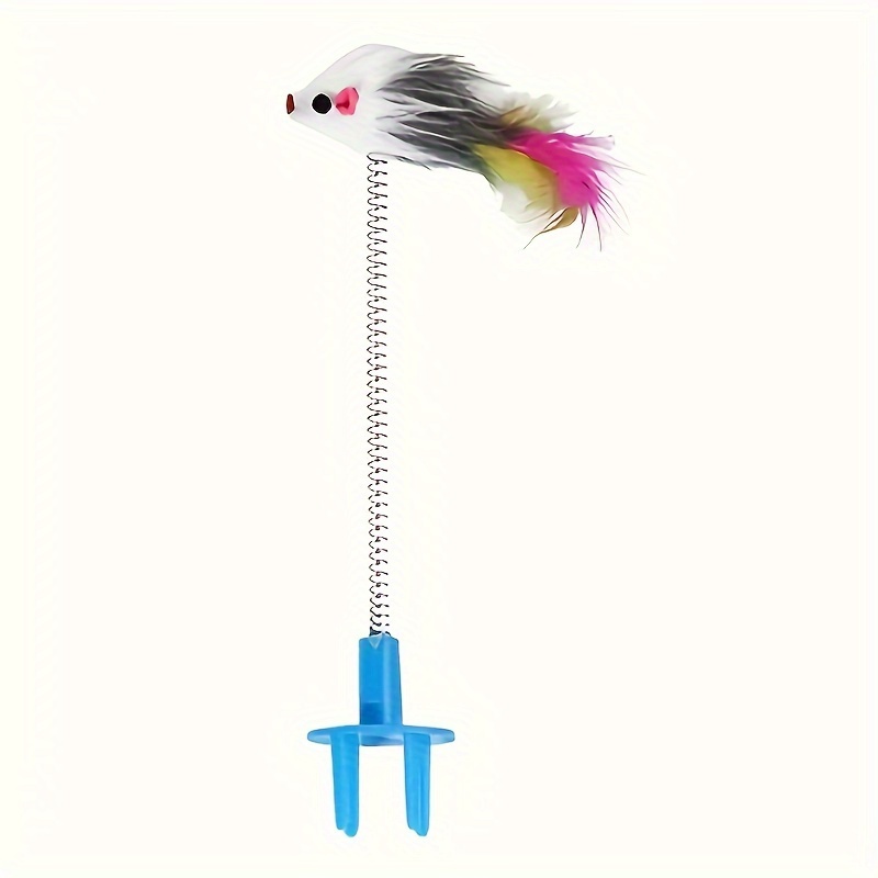 Interactive Cat Teaser Toy Random Cartoon Patterns Spring - Temu Canada