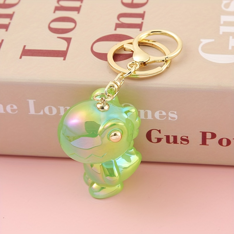 Cartoon Resin Electroplated Colorful Dinosaur Keychain For - Temu Ireland
