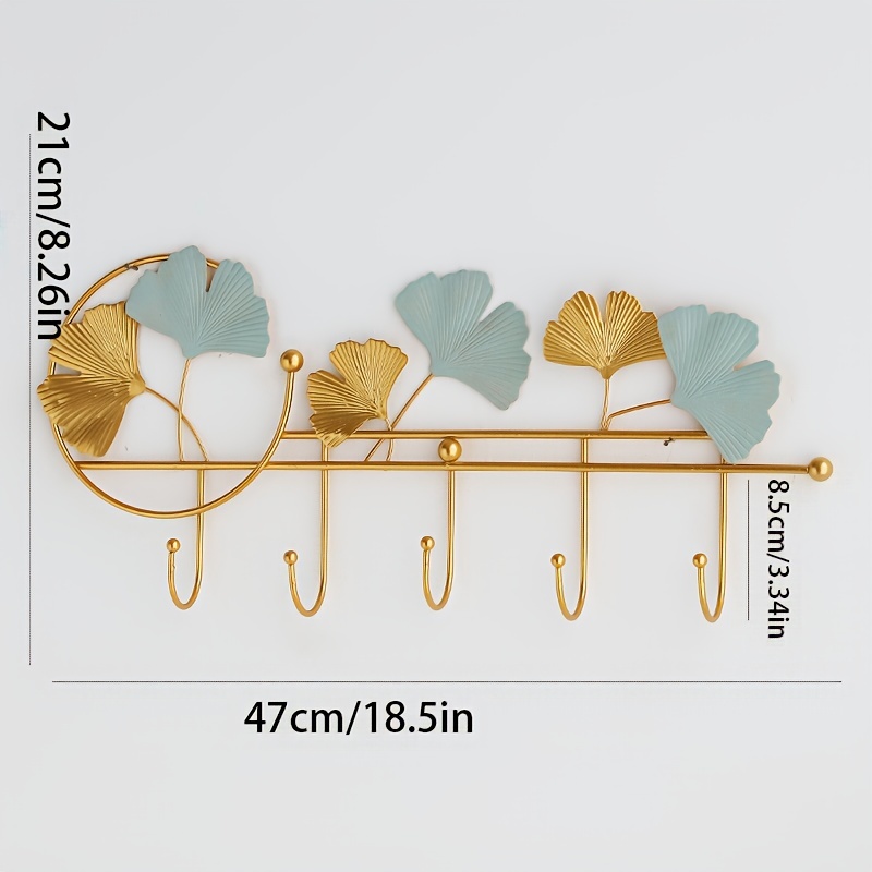 Metal Hanging Storage Rack 5 Hooks Decorative Wall Mounted - Temu ...