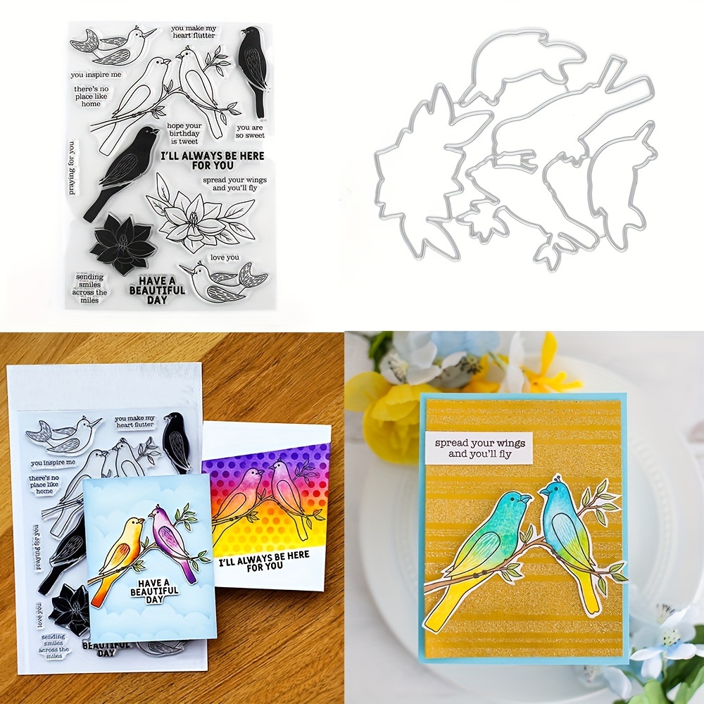 Spread Birds Wings Stamp And Cutting Dies Set For Diy - Temu Australia