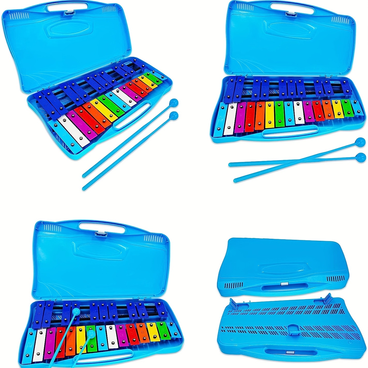 Eavnbaek 실로폰 25 노트 Glockenspiel 실로폰 하드 케이스와 안전한 말렛이 포함된 전문 실로폰 타악기 학생