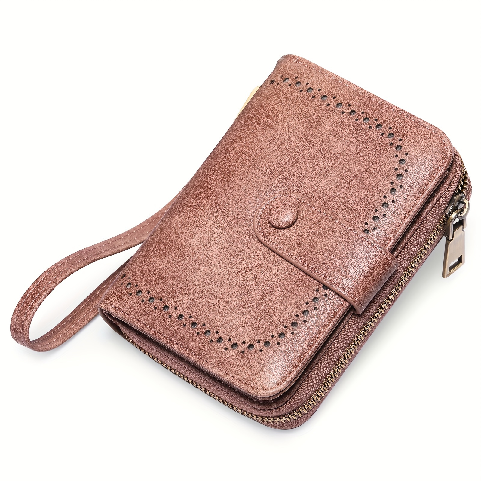 1pc Mens Credit Card Holder Wallet Rfid Blocking Large Capacity Bifold ...