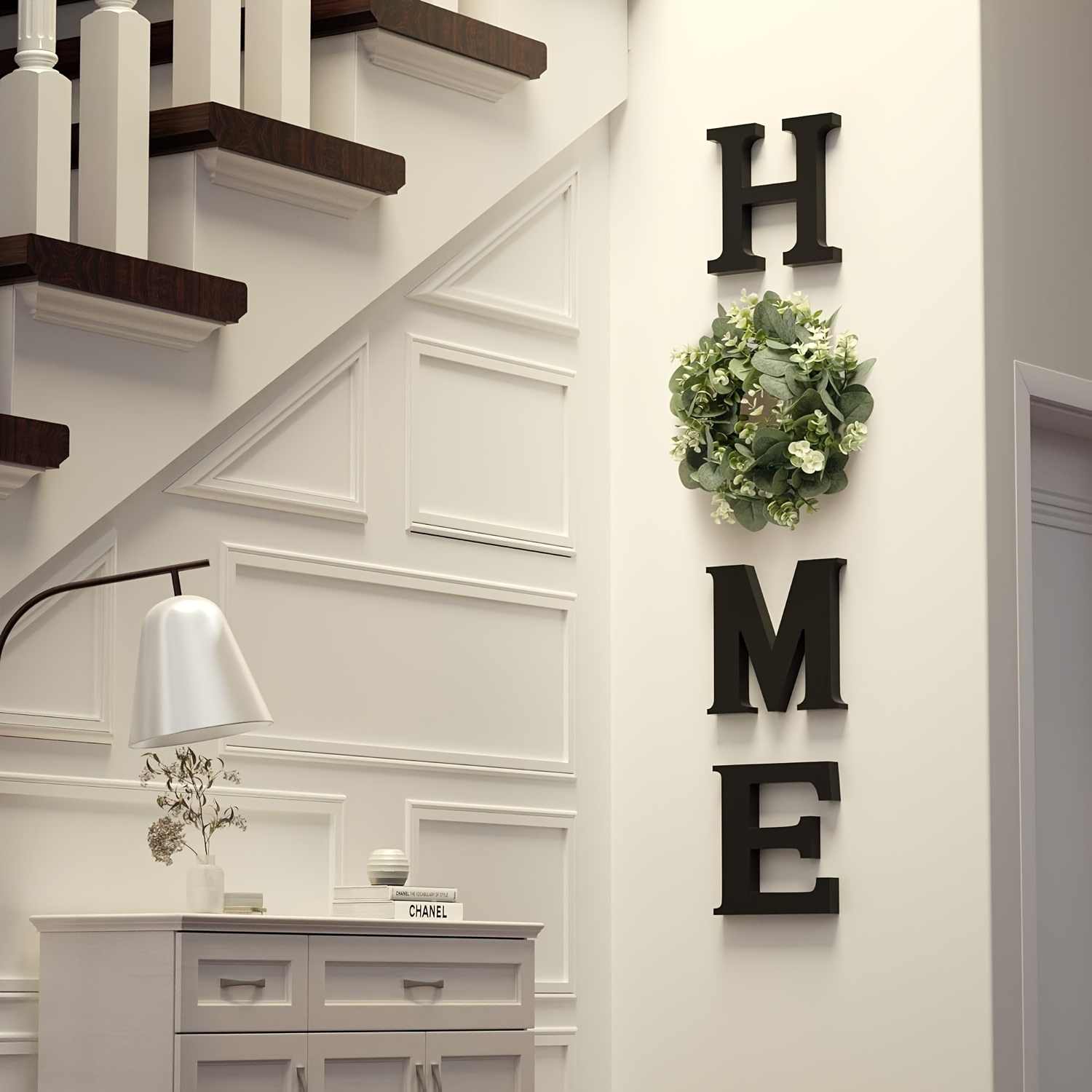 Home letters with wreath store