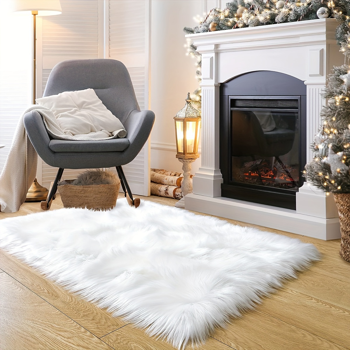 Plush Rug Modern Rug Bedroom Living Room Floor Soft - Temu Canada