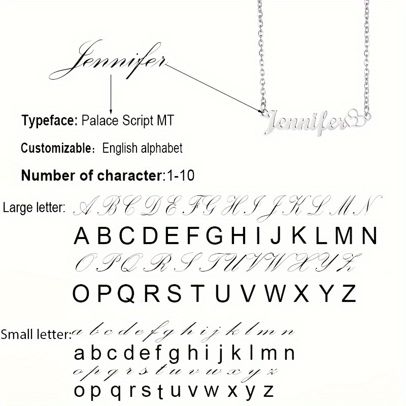 Customized Personalized Name Necklace Stainless Steel Cute - Temu Denmark