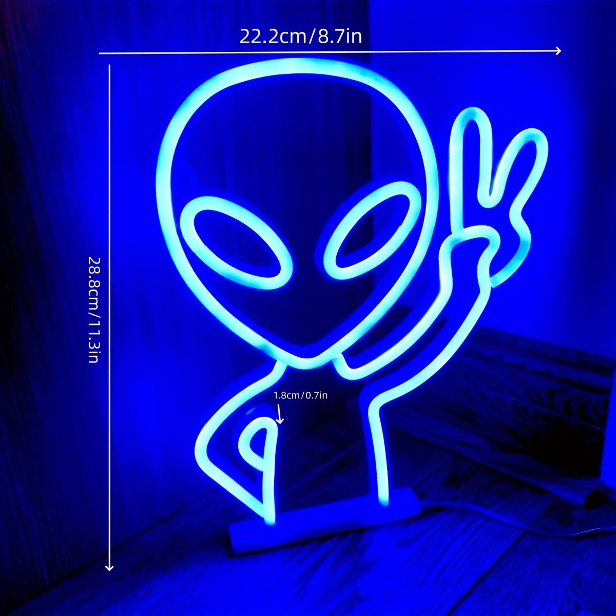 Green Alien Neon Sign Room Decoration Light Hello Alien - Temu Portugal