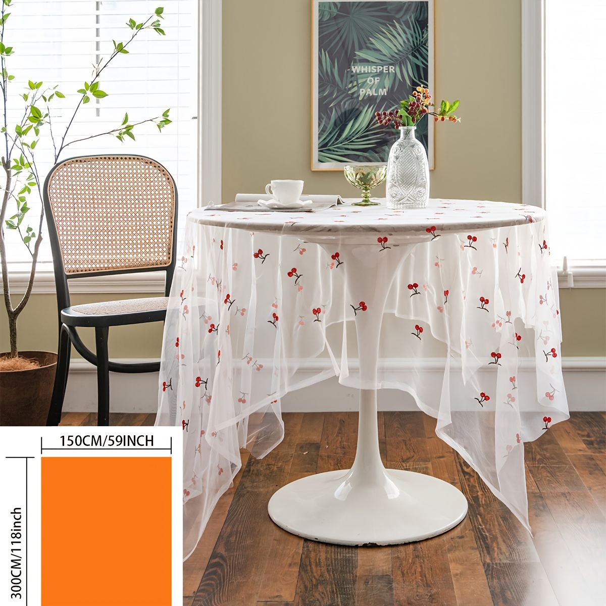 Round Lace Tablcloth Red Cherry Table Cloth Blue Snowflake - Temu Canada